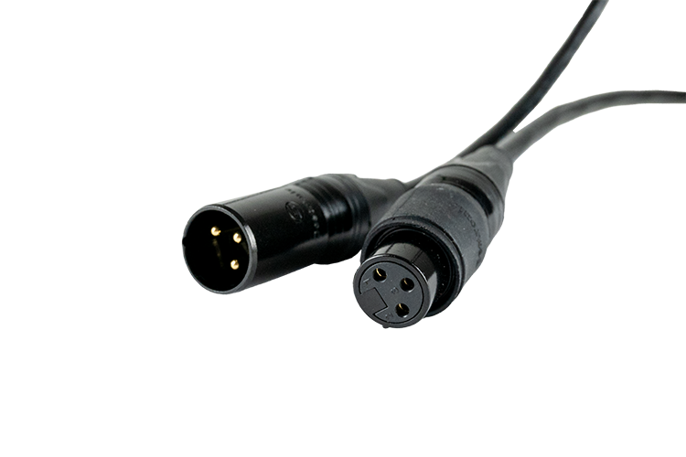 XLR3M3F2IP - 2m IP Rated XLR Cable – Event Lighting